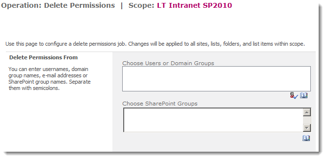 Delete Permissions - DeliverPoint 2010 - 1