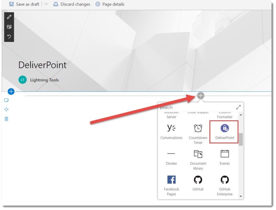 Adding DeliverPoint SPFx to a Site - DeliverPoint 2013 and Add-In - 1