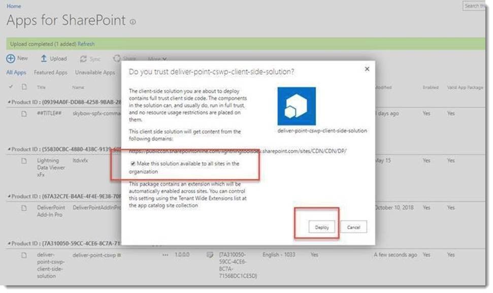 Deploying Deliverpoint Spfx Deliverpoint 2013 And Add In 1 
