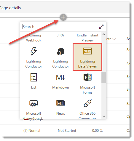 Adding the Data Viewer web part to a site - Lightning Data Viewer App - 1
