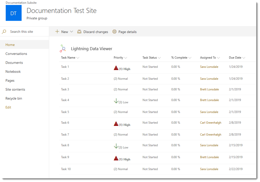 Data Viewer Spfx Client Side Web Part Lightning Data Viewer App 1 
