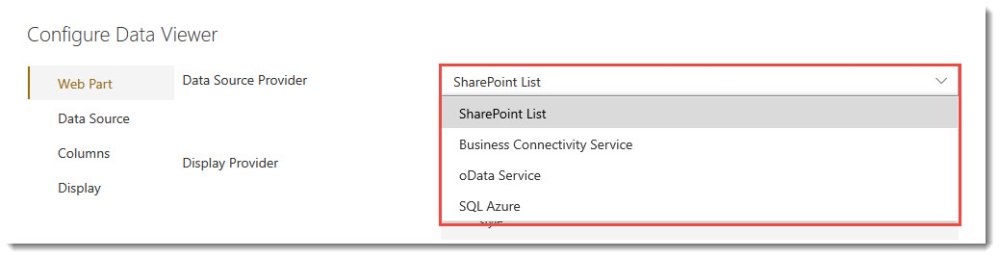 Web Part tab - Lightning Data Viewer App - 1