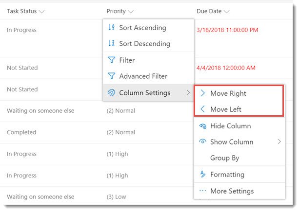 Column Settings - Lightning Conductor Web Part 2013 - 3.0