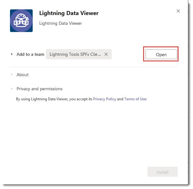 Using the Data Viewer with Microsoft Teams - Lightning Data Viewer App - 1