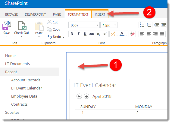 Add A Web Part To A Wiki Page Lightning Conductor Web Part 2013 30 2632