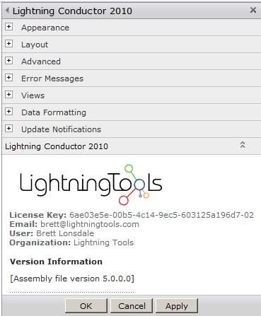 Activate with Internet access - Lightning Conductor Web Part 2010 - 5.1