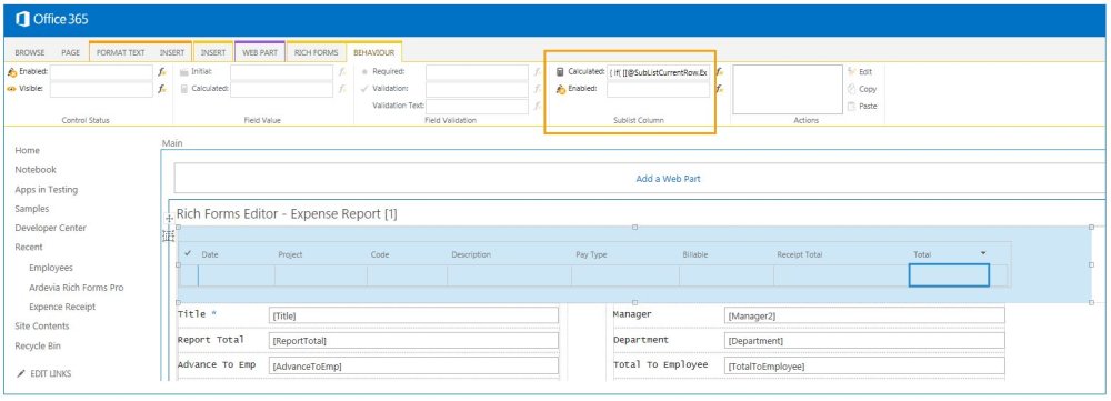 Sublist Column Calculation - Lightning Forms - 1