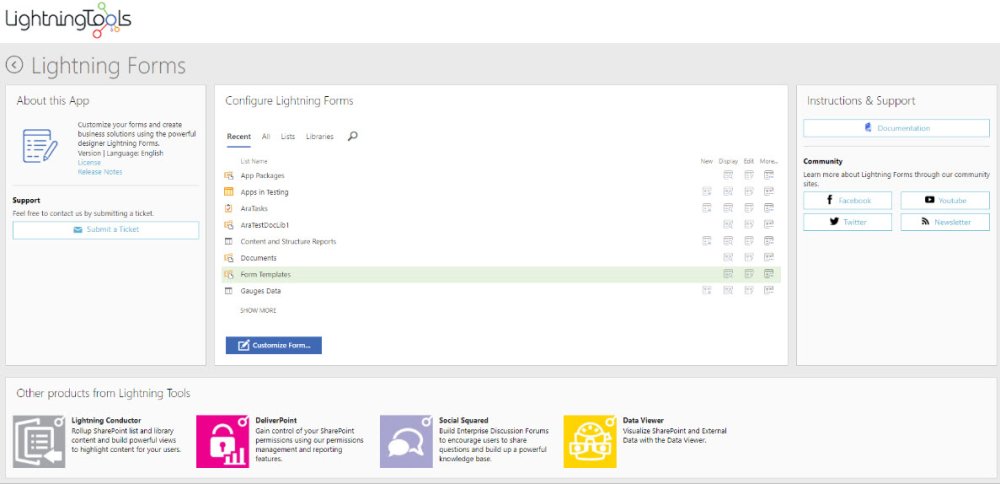 App Home Page - Lightning Forms - 1