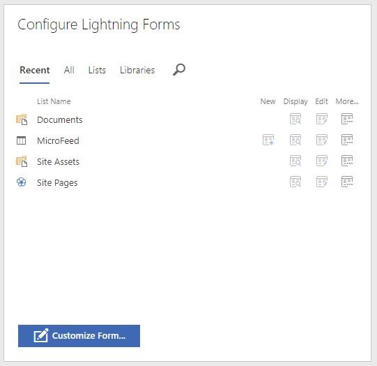 Start Customizing Form - Lightning Forms - 1