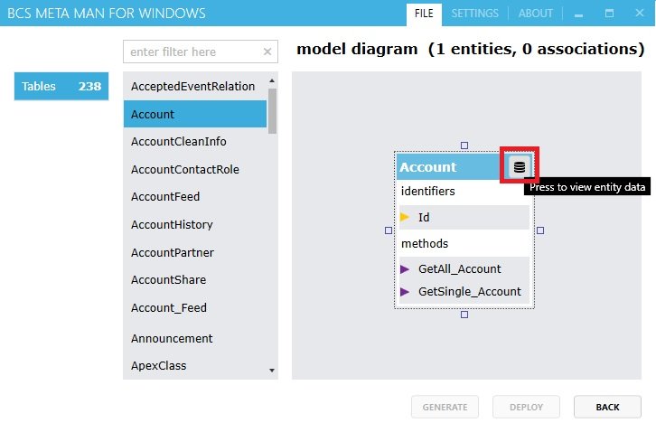 Preview External Data - BCS Meta Man for Windows - 1