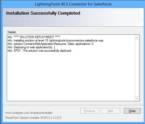 Installing Custom Connector for Salesforce - BCS Meta Man for Windows - 1