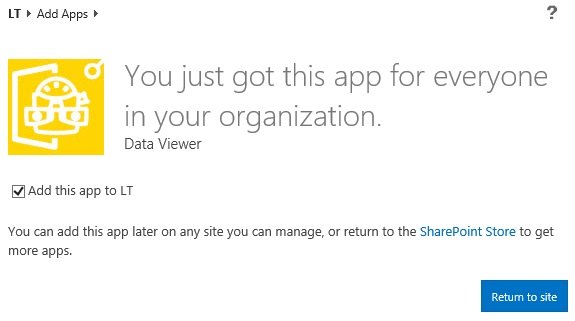 Installation Of The App Lightning Data Viewer App 1 