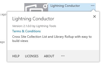 How to tell the version of the app - Lightning Conductor Add-In - 1