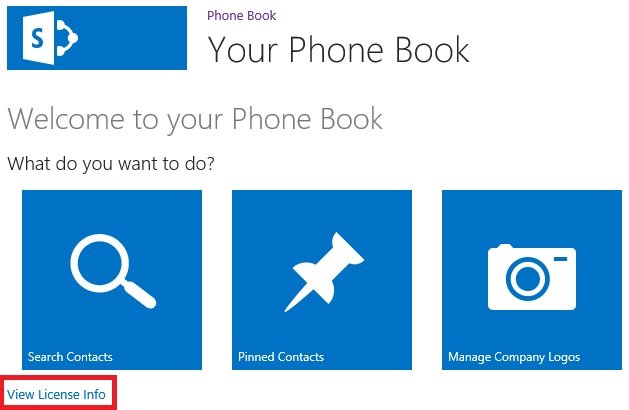 Licensing the add-in - Phone Book - 1