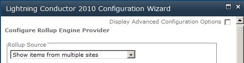 Configure Rollup Engine Provider - Lightning Conductor Web Part 2010 - 5.1