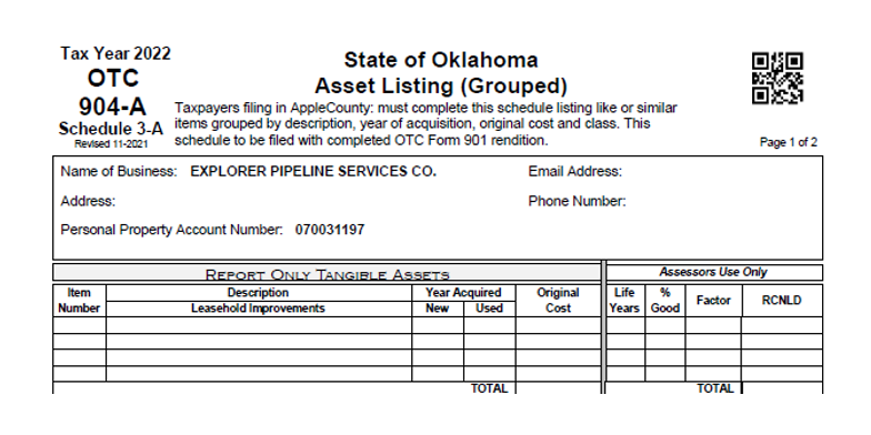 OTC Form 901 - System - 1