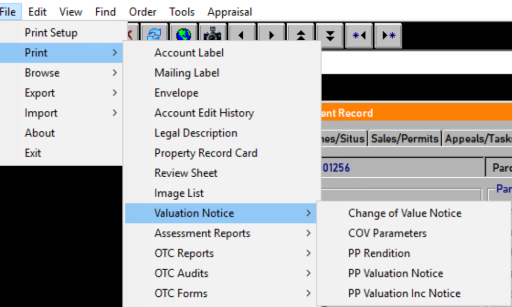 OTC Form 926P - Assessment File - 1