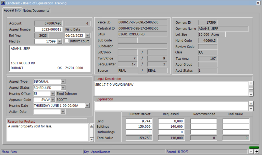 Appeals Officer Set Up ~ Video - Assessment File - 1