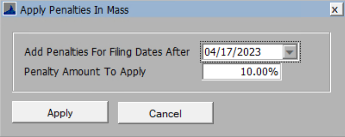 Applying Penalties in Commercial File - Commercial Appraisal File - 1