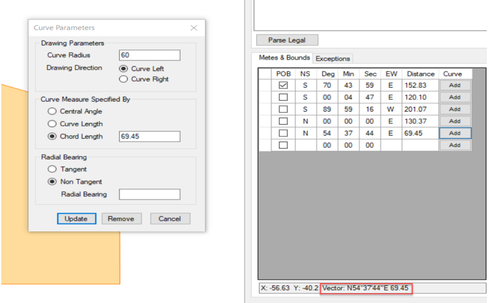 Adding Curves by COGO ~ Video - MapAnalyzer - 1
