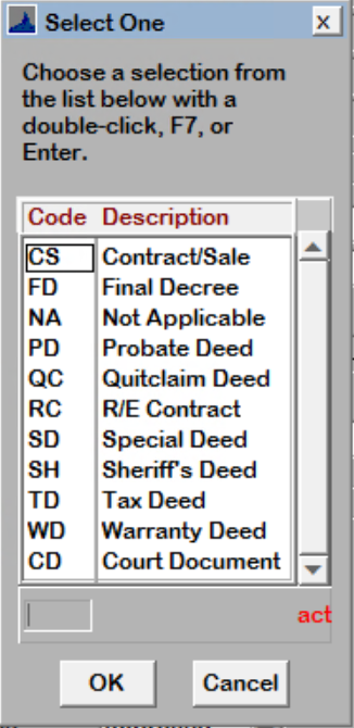 Instrument Data Tab - Sales File - 1