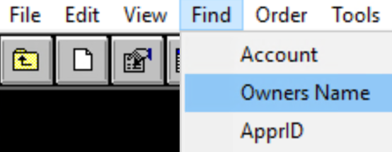 Finding/Ordering Owner’s Name In Appraisal Files - Assessment File - 1