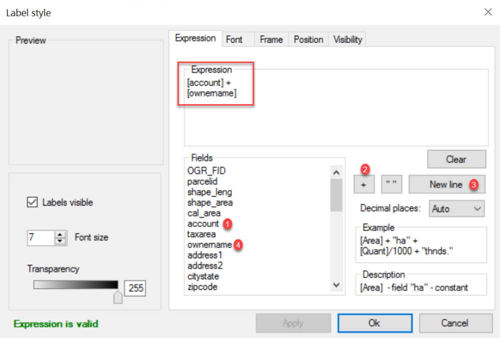 Label Creation - MapAnalyzer - 1