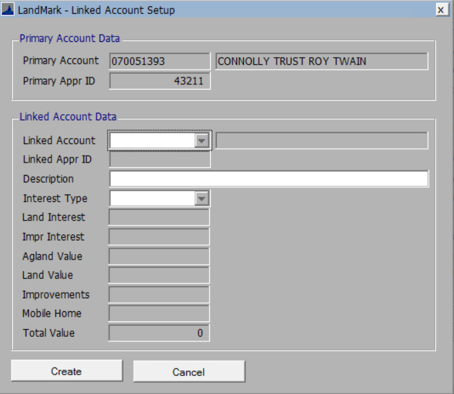 Linked Account Setup - Personal Property Appraisal File - 1