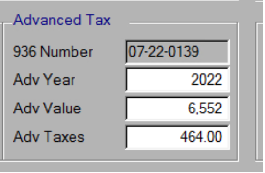 Multiple 936 Forms On One Account - Personal Property Appraisal File - 1