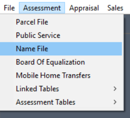 Master Name and Address File - Assessment File - 1