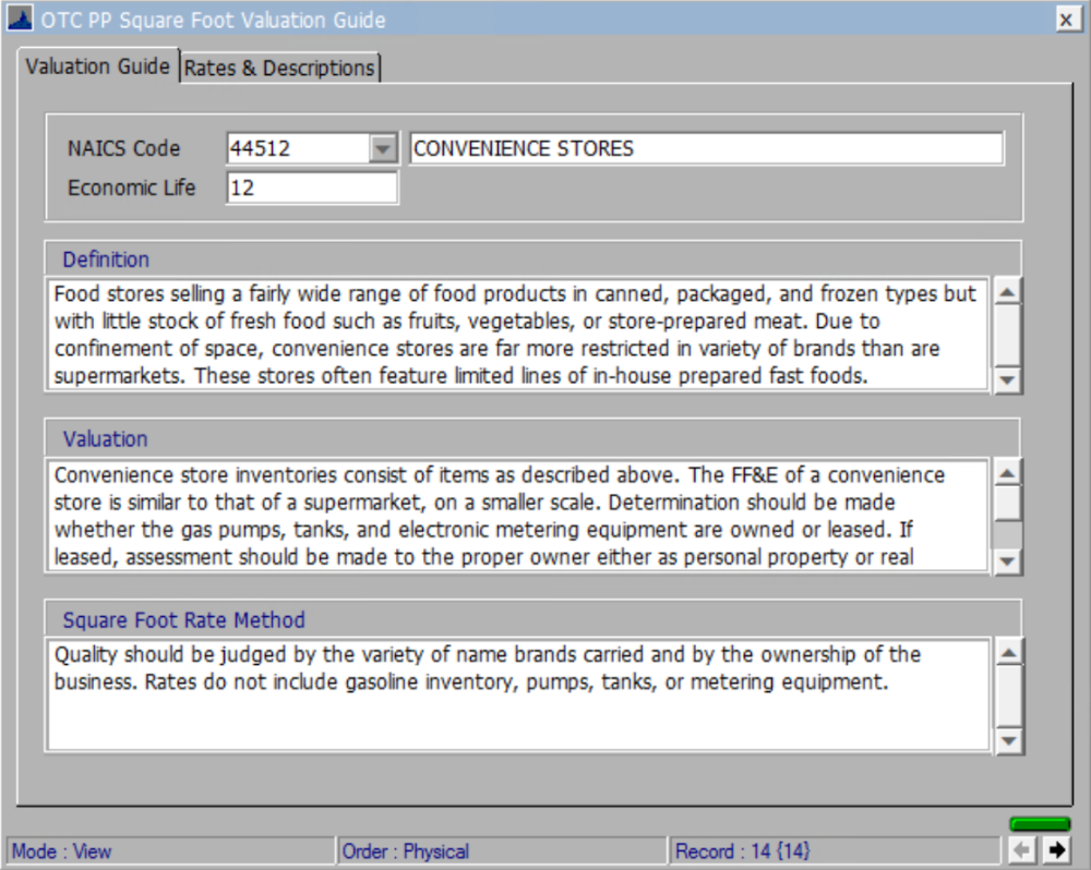OTC SqFt Guide - Personal Property Appraisal File - 1