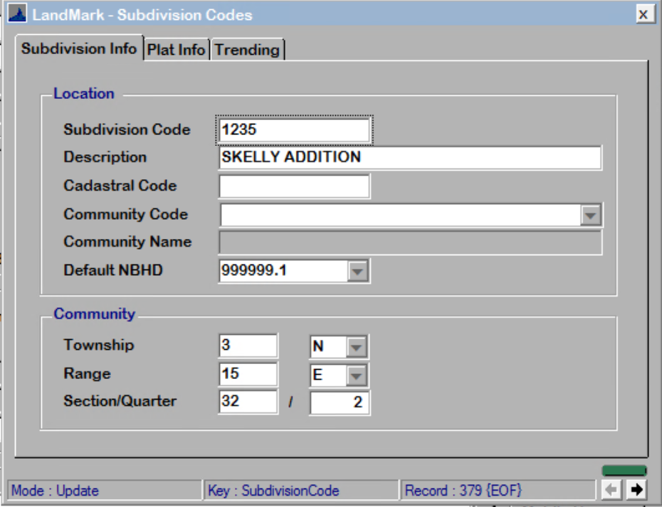 Subdivision Plat Images - Assessment File - 1