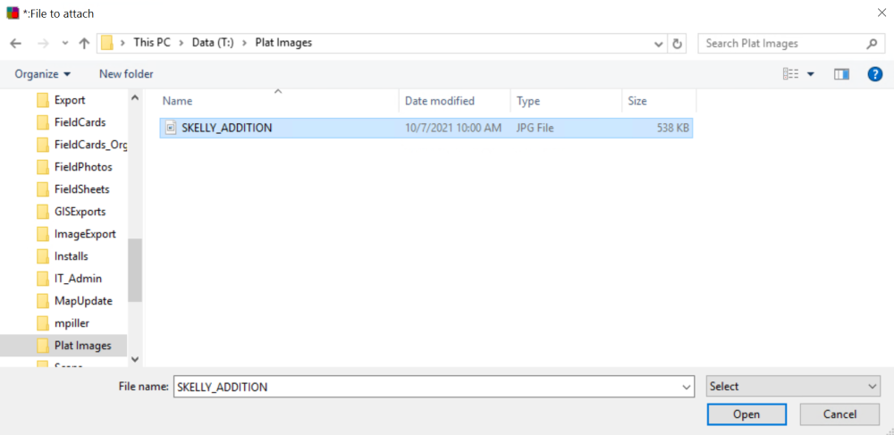 Subdivision Plat Images - Assessment File - 1