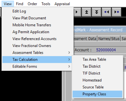 Property Class Table - Assessment File - 1