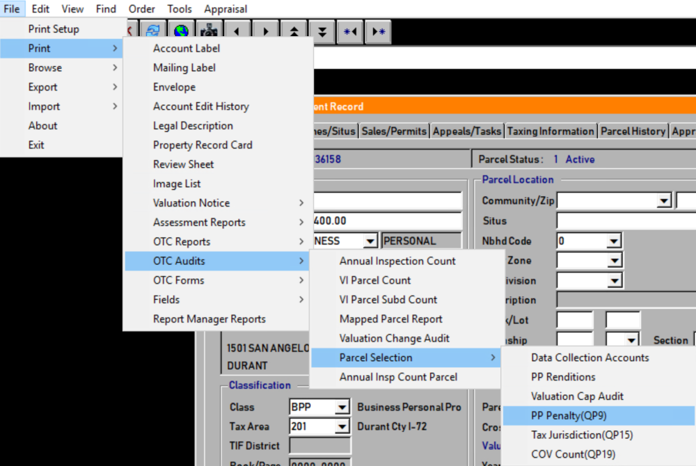 QP9 – Personal Properties Penalty Assignment - Annual Procedures - 1
