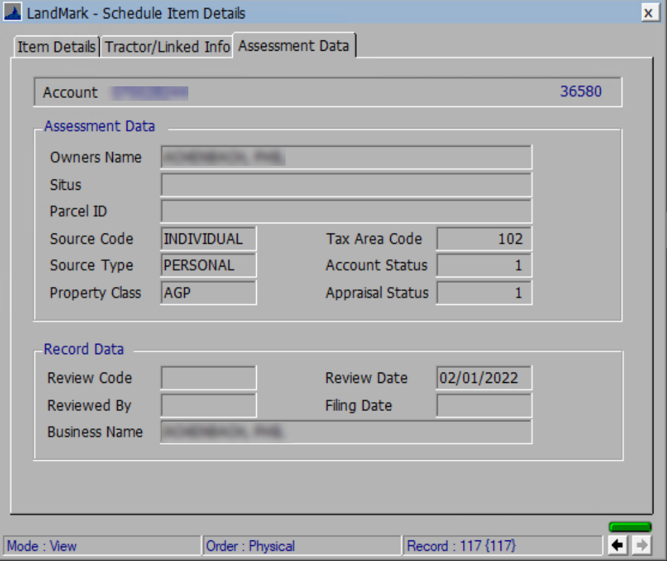 Schedule Items (Linked Tables) - Residential Appraisal File - 1 Schedule Items (Linked Tables) - Residential Appraisal File - 1