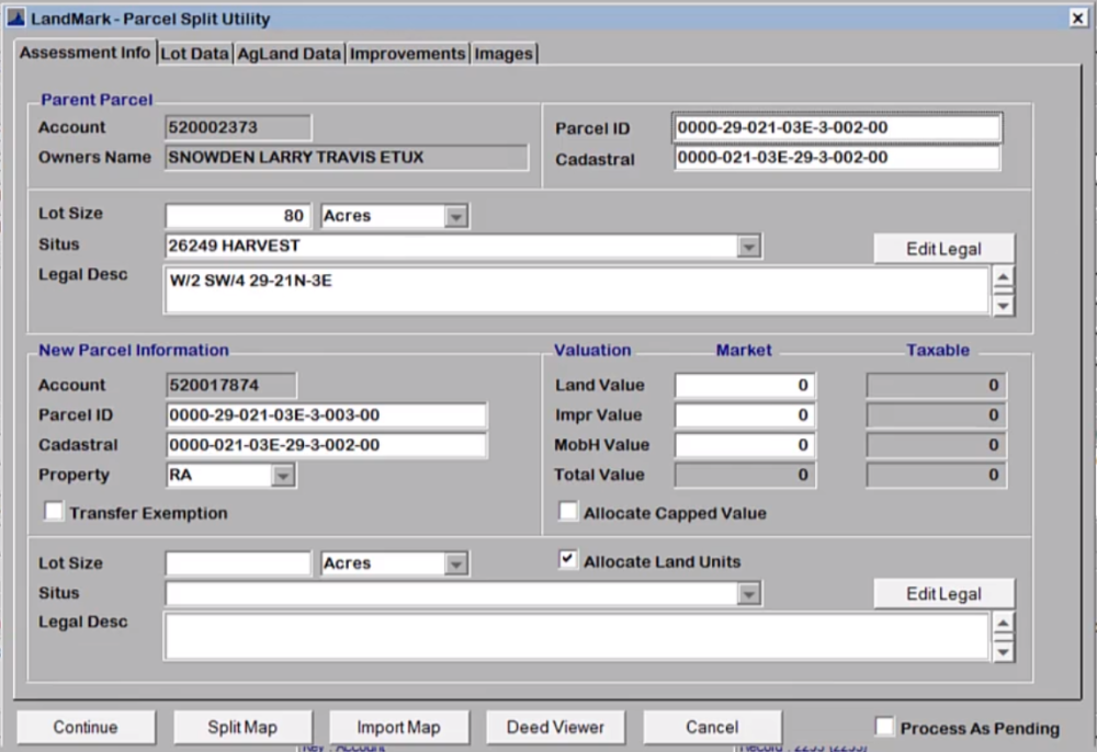 Split by using LandMark Split Utility - Assessment File - 1