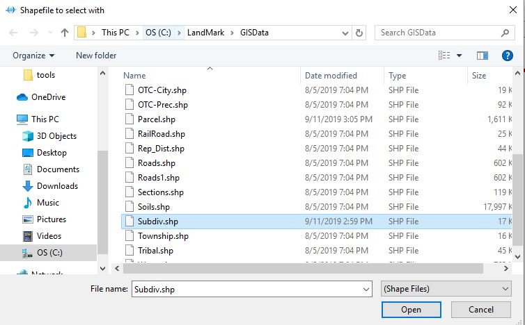 Select by Shapefile - MapAnalyzer - 1