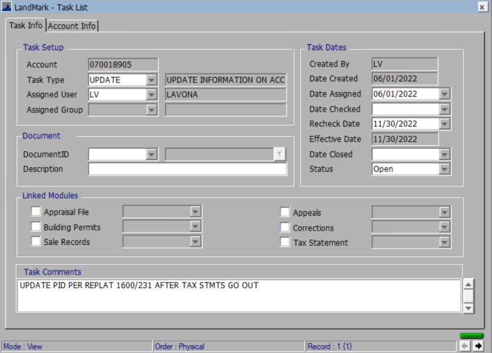 Task List (Linked Tables) - Assessment File - 1 Task List (Linked Tables) - Assessment File - 1