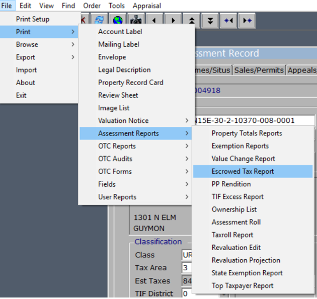 Tax Roll Creation - Assessment File - 1