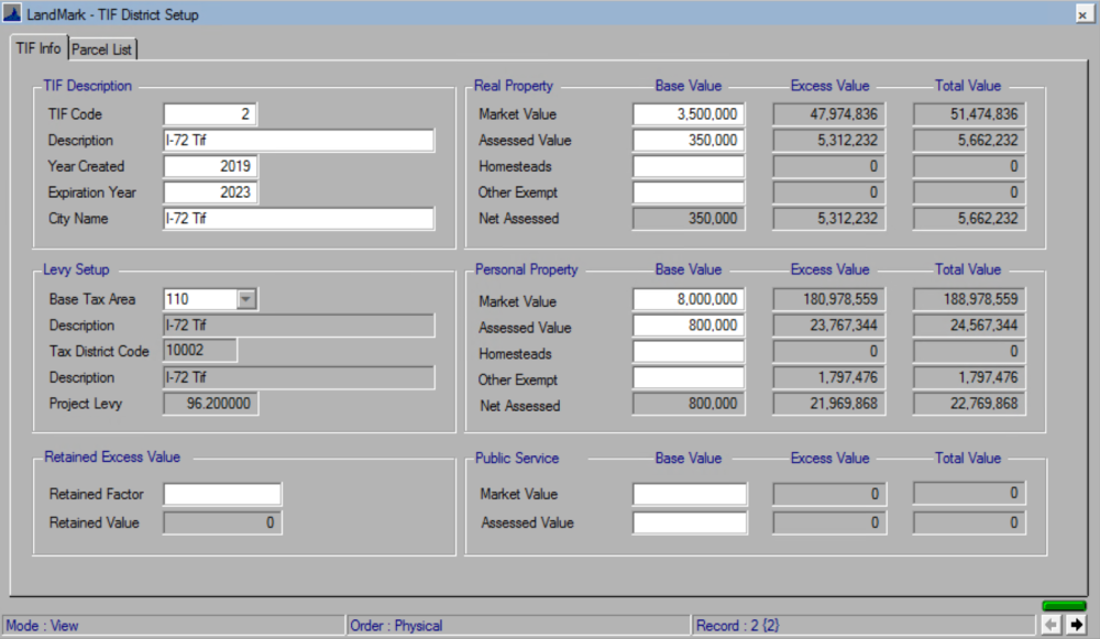 TIF Districts - Assessment File - 1