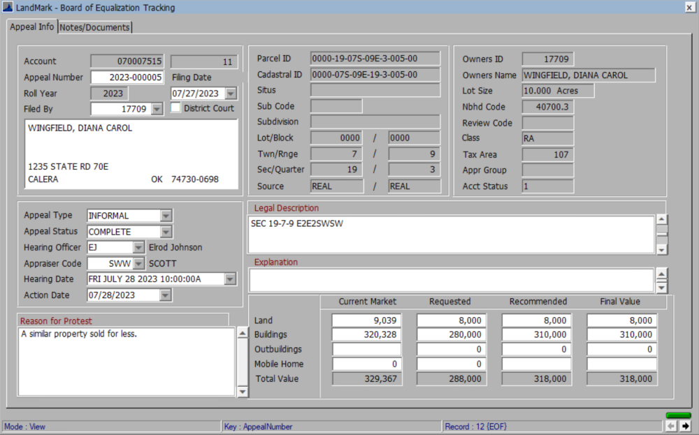 Unschedule A Hearing - Assessment File - 1