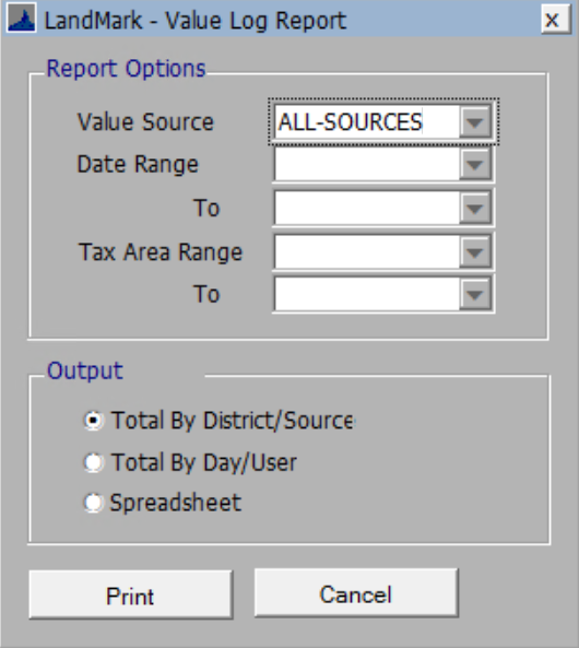 Value Change Report - Assessment File - 1