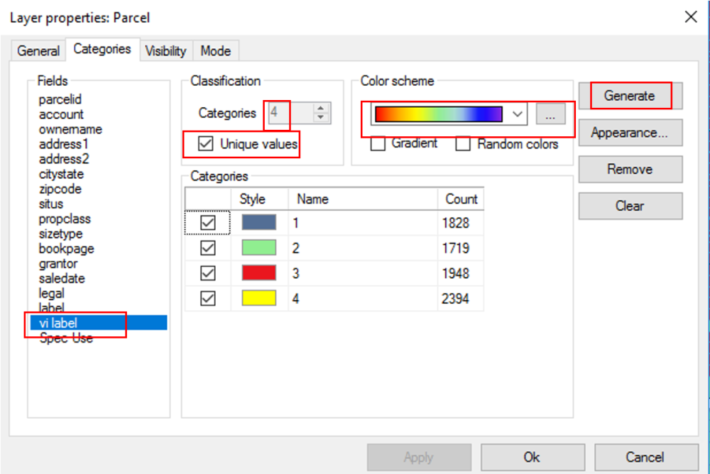 Printing a Visual Inspection Map - MapAnalyzer - 1