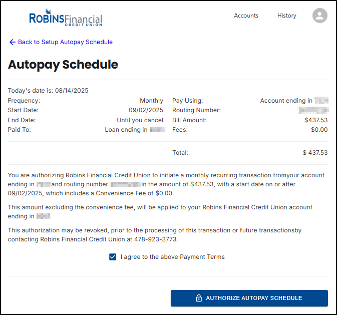 Register (recurring payment option) - Digital Banking User Guide - 1