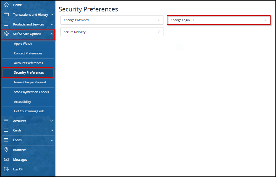 Change Login ID - Digital Banking User Guide - 1