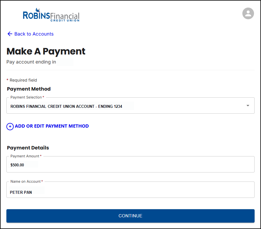 Register (recurring payment option) - Digital Banking User Guide - 1