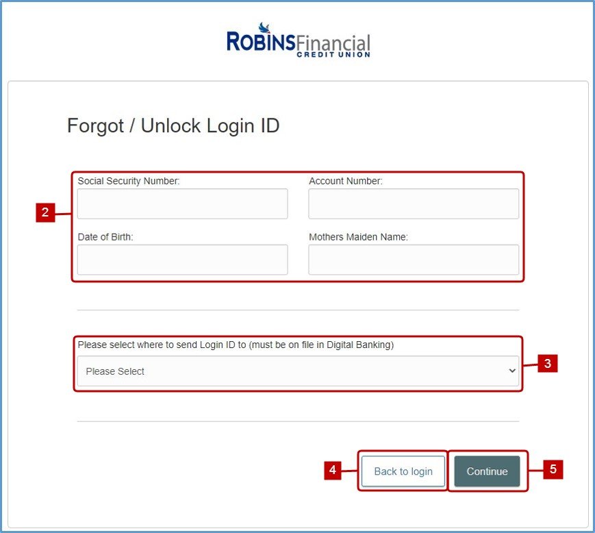 Forgot/Unlock Login - Digital Banking User Guide - 1