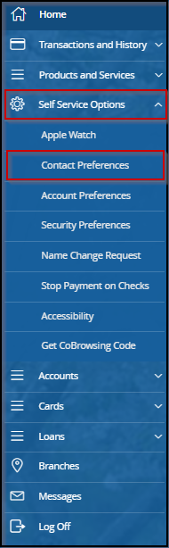Contact Preferences - Digital Banking User Guide - 1