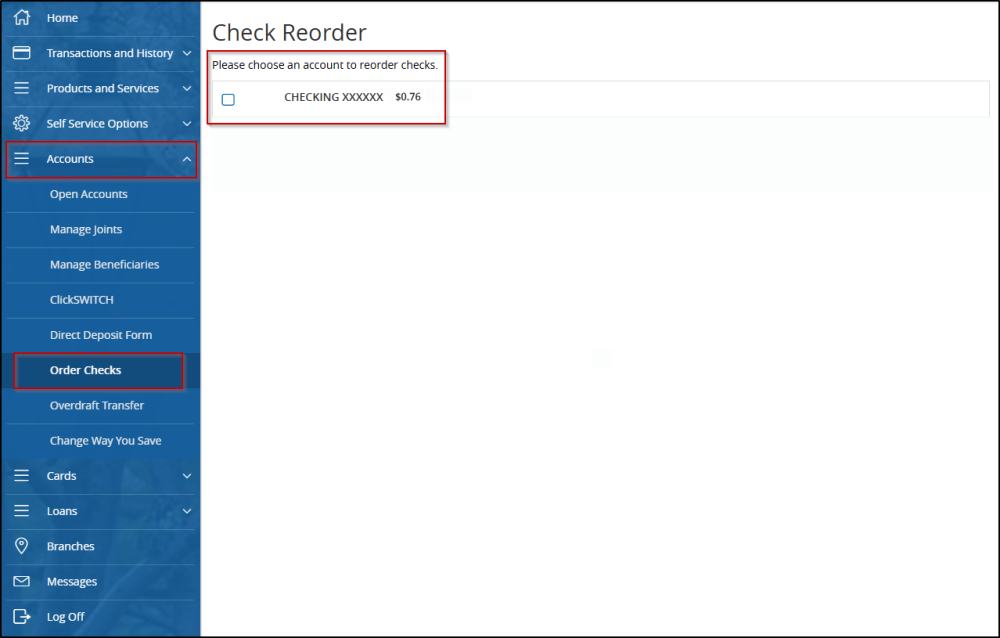 Order Checks - Digital Banking User Guide - 1
